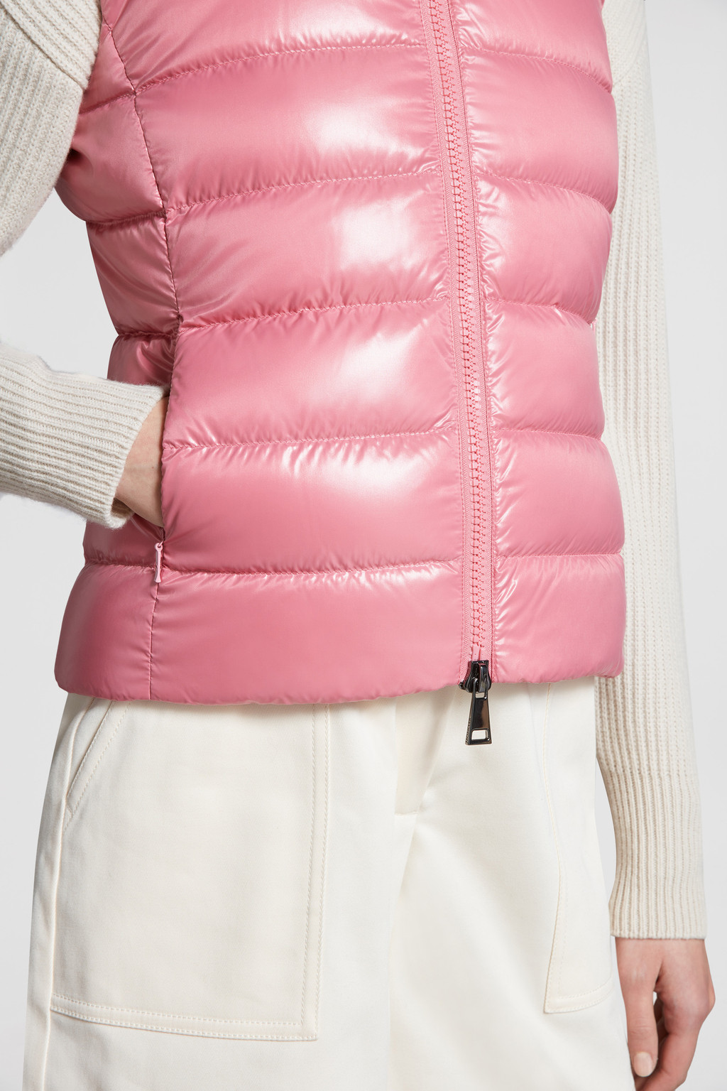 Chaleco acolchado Ghany Rosado - Chalecos de Mujer | Moncler US