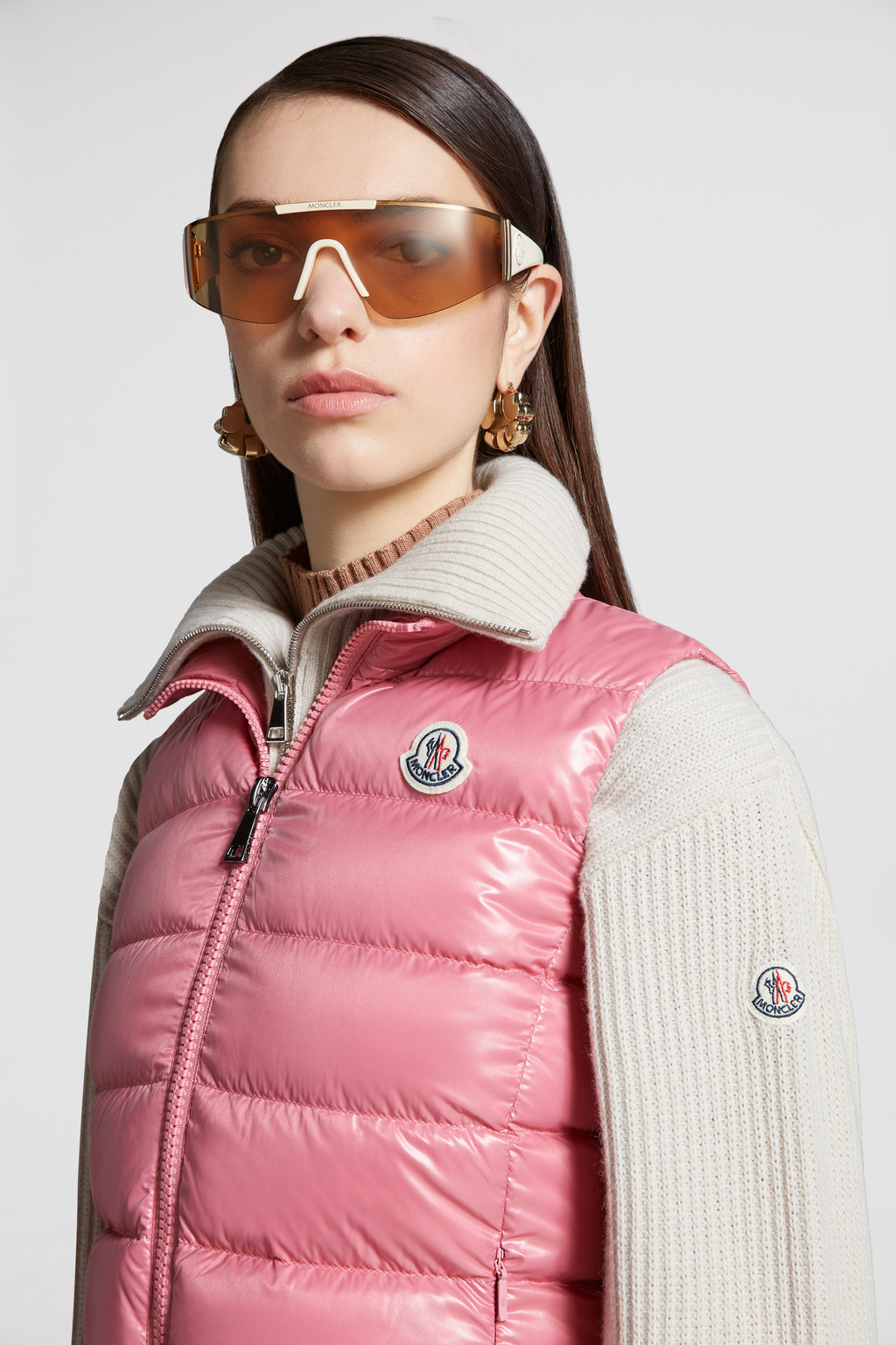 Bright Pink Ghany Down Gilet - Vests for Women | Moncler DE