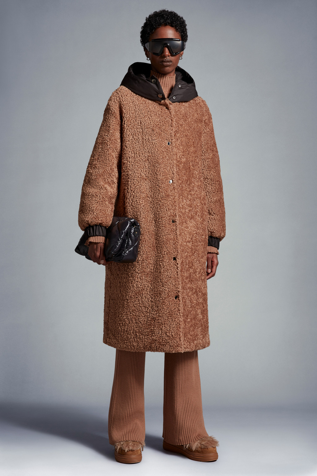 Beige Bernache Reversible Coat - Long Down Jackets for Women | Moncler PT