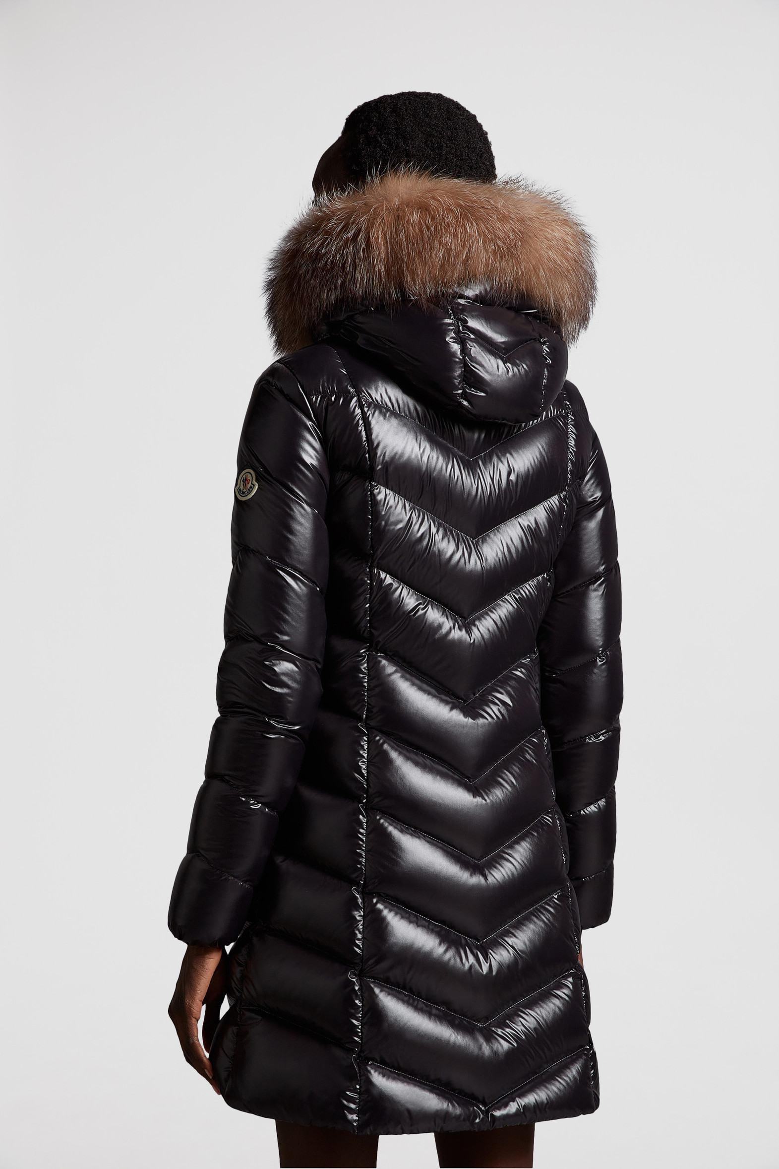Black Fulmarus Long Down Jacket - Long Down Jackets for Women | Moncler HR