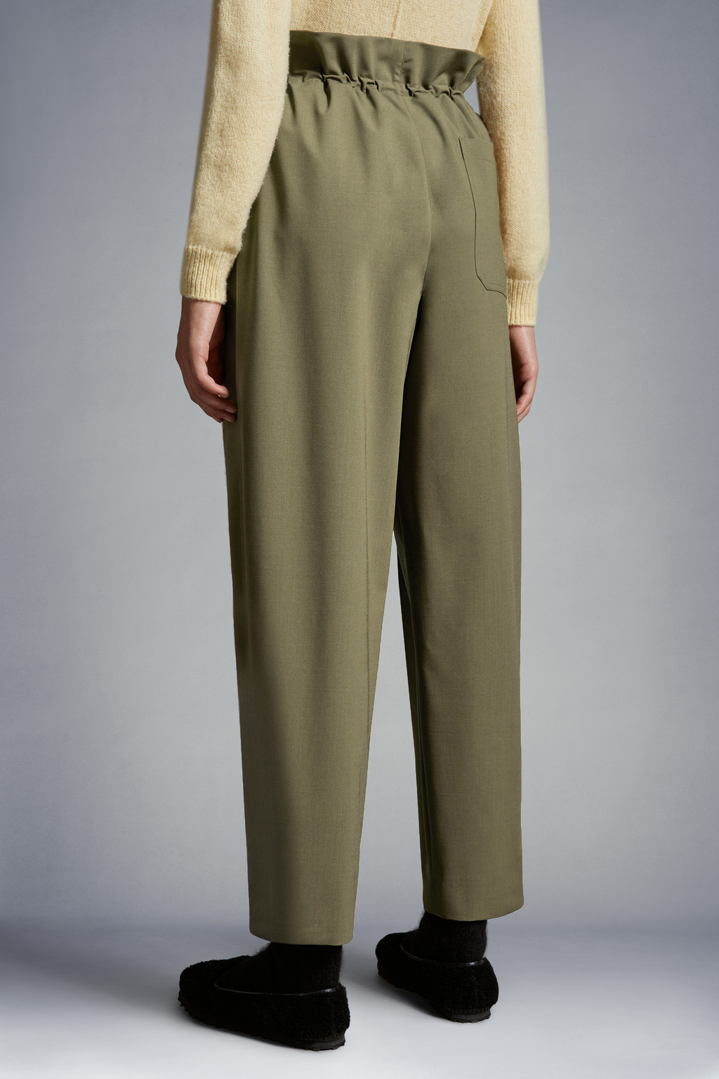 Brown Wool Paperboy Pants - Pants & Shorts for Women | Moncler CA