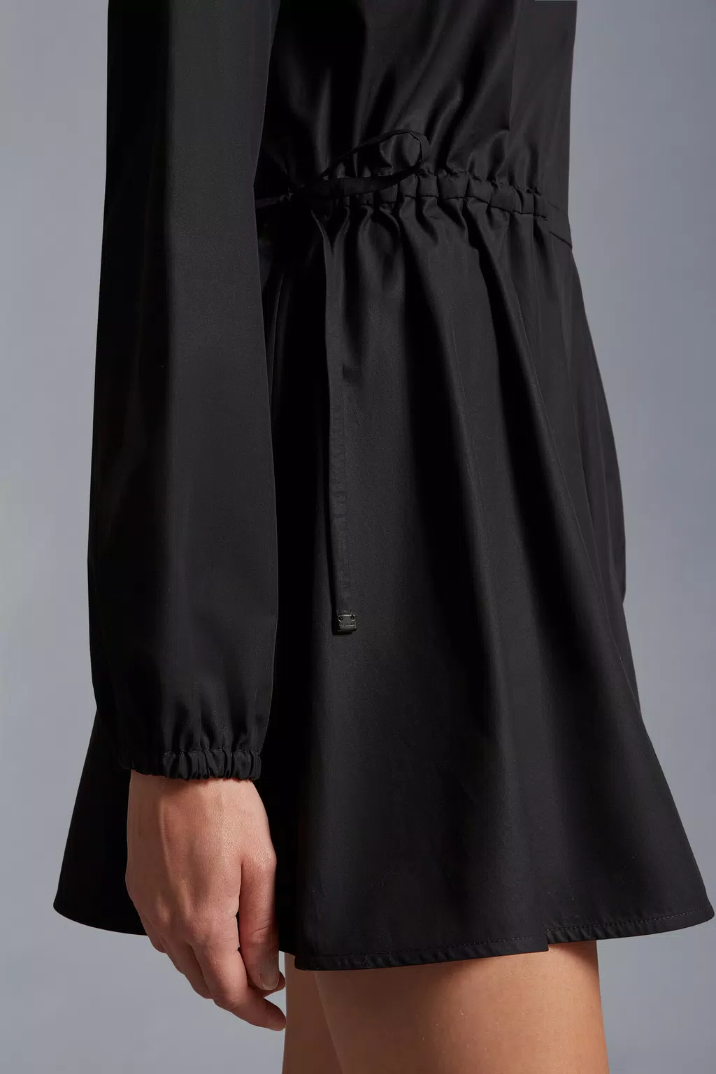 Robe En Popeline De Coton Noir Robes Femme Moncler Fr