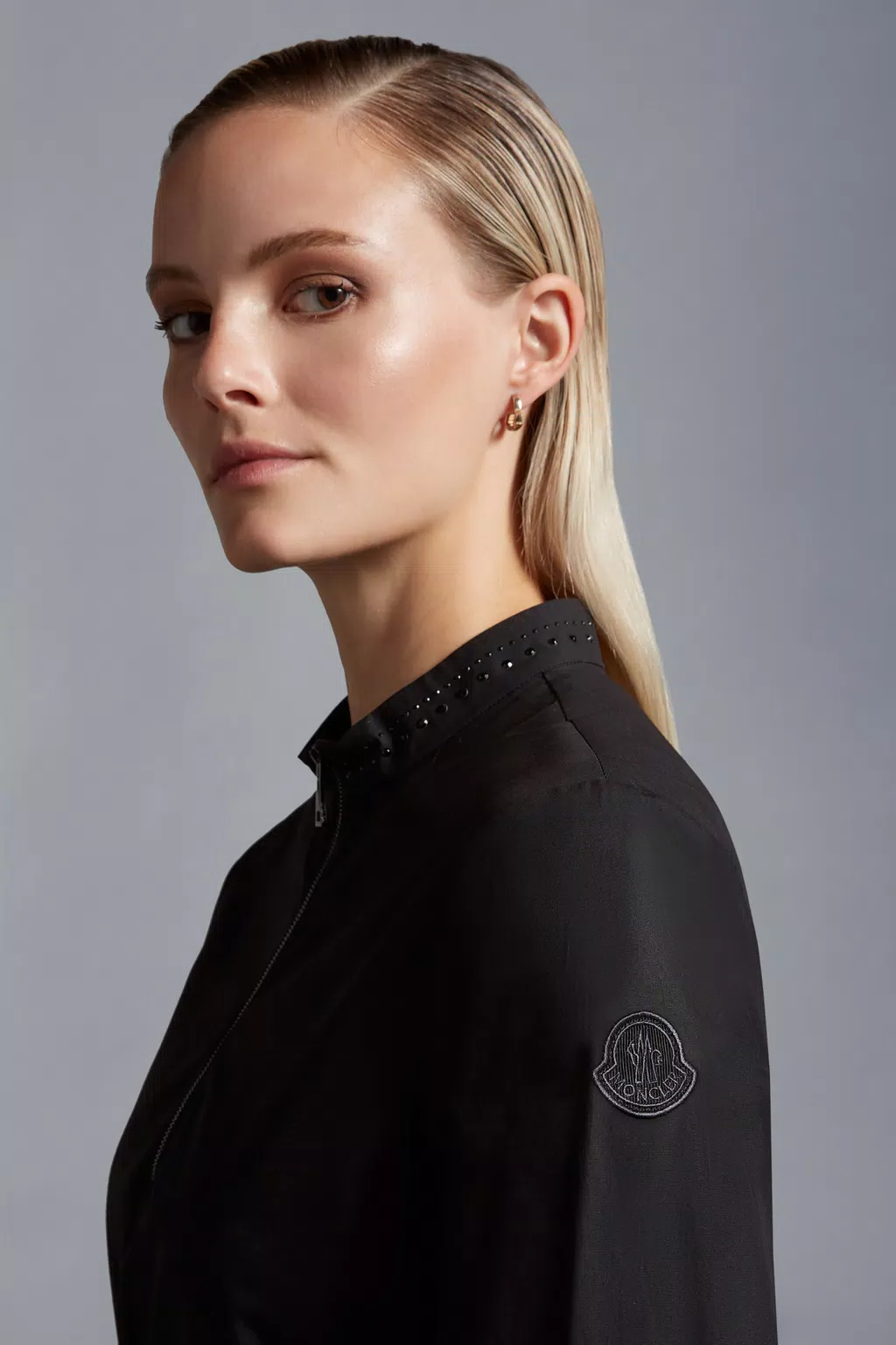 Robe En Popeline De Coton Noir Robes Femme Moncler Fr