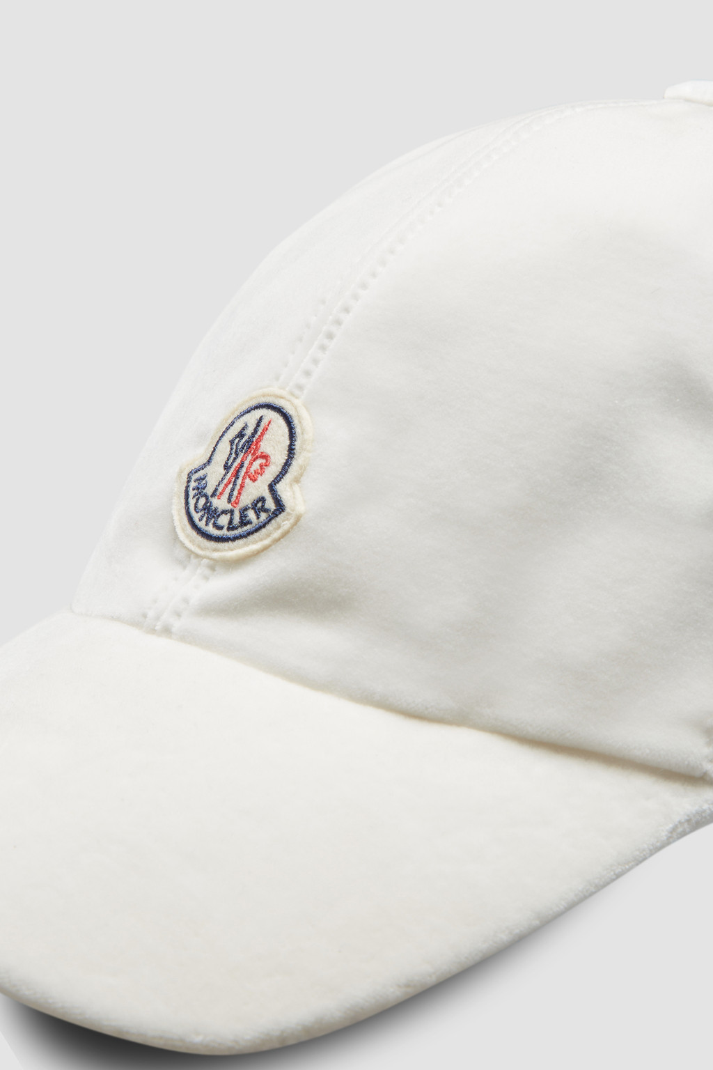 White Velvet Baseball Cap - Hats & Beanies for Women | Moncler NL