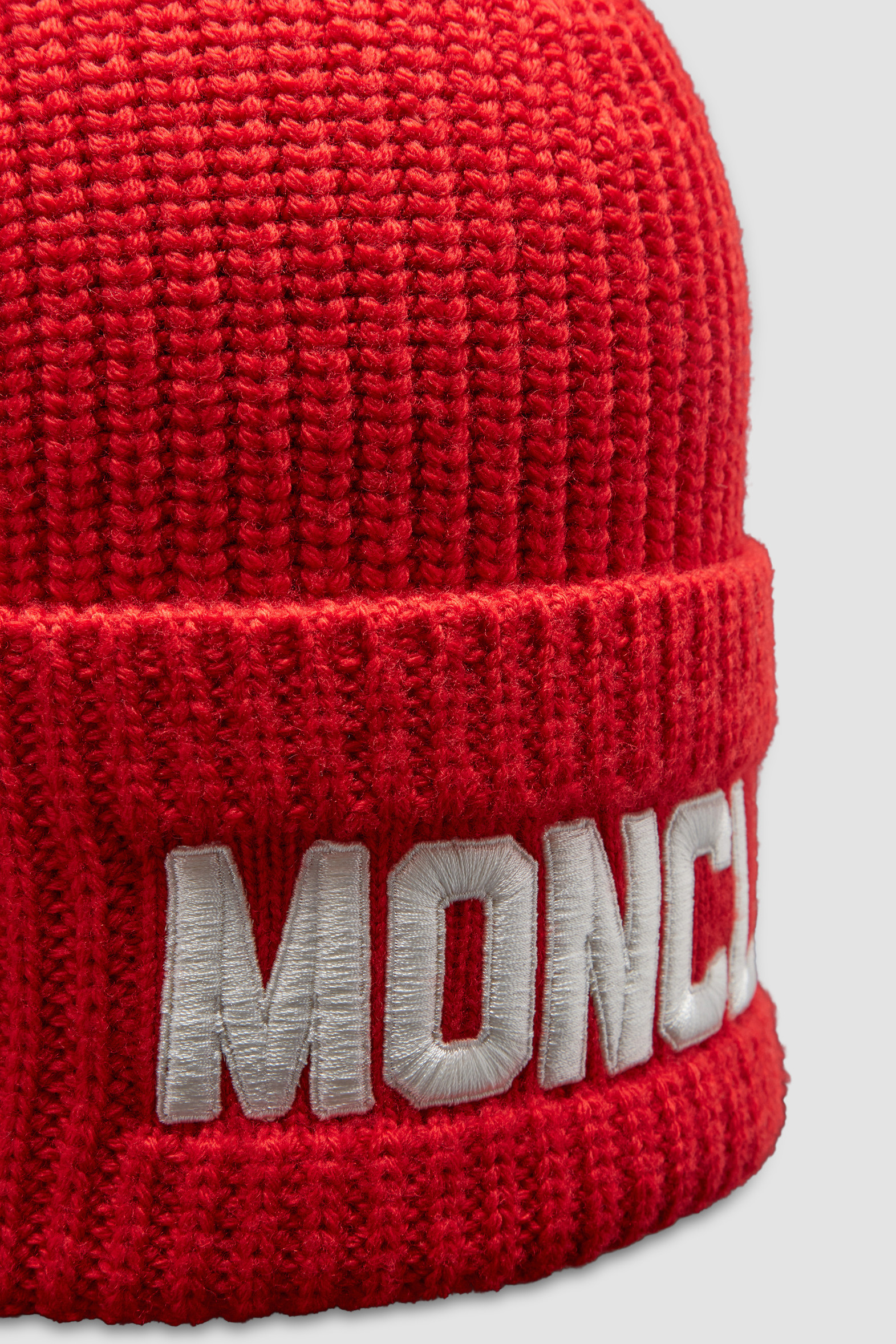 Scarlet Red Embroidered Logo Wool Beanie - Hats & Beanies for Women ...