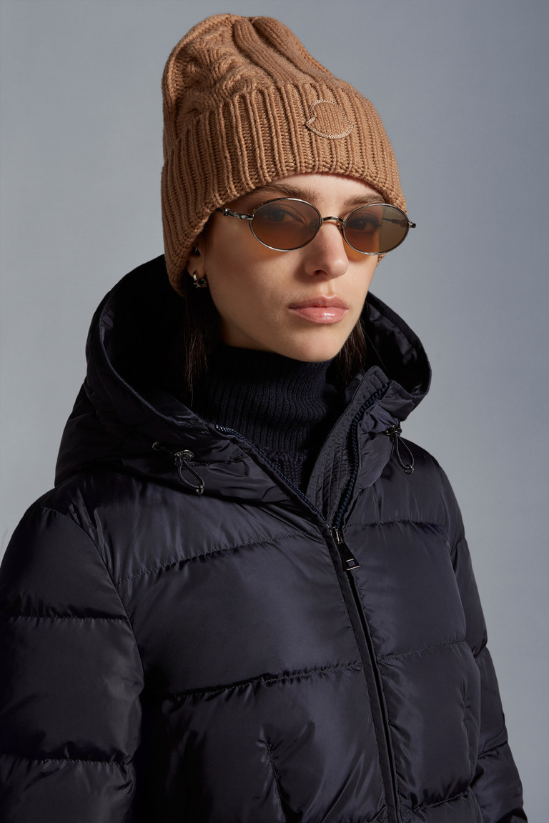 Bonnet en cachemire torsadé Marron - Chapeaux & Bonnets Femme | Moncler FR