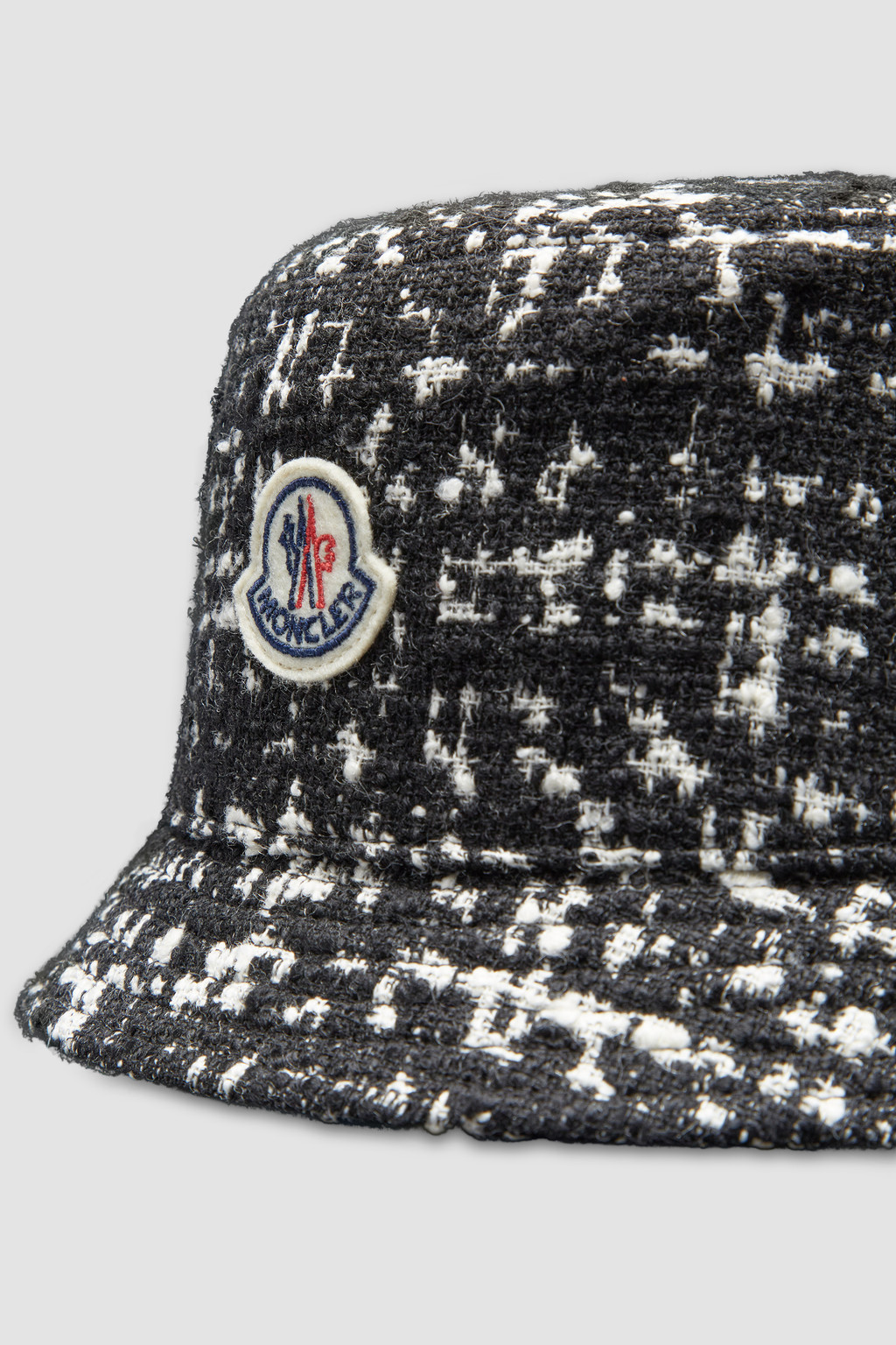 Black & White Tweed Bucket Hat - Hats & Beanies for Women | Moncler JP
