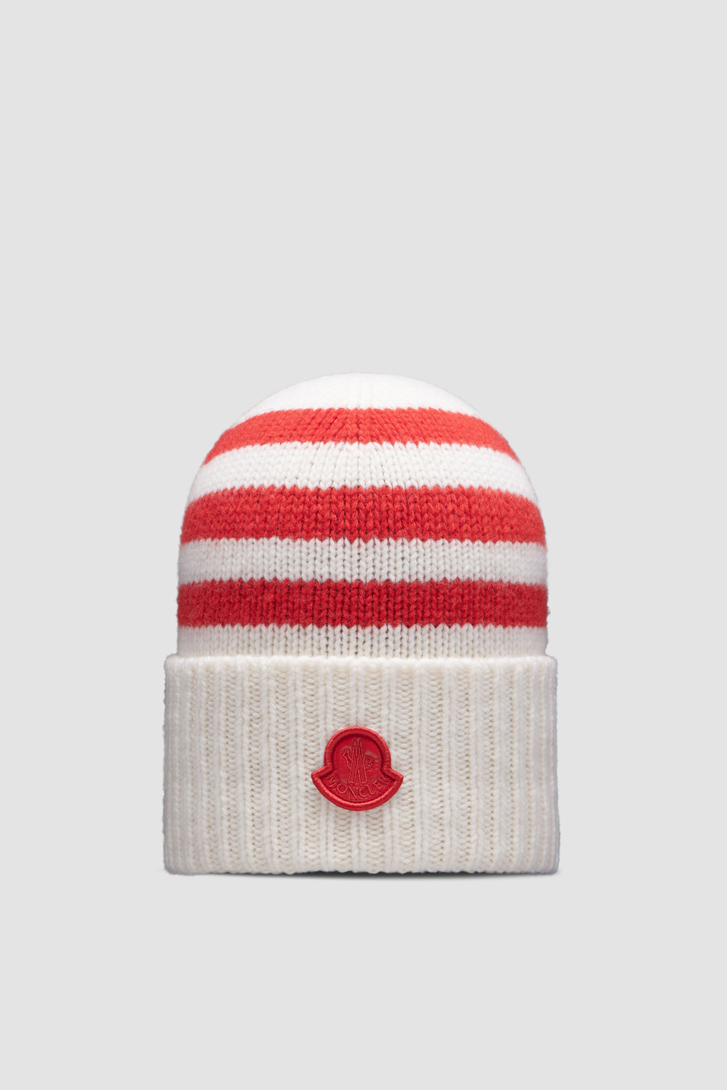 Bonnet en laine moulinée Blanc & Rouge - Chapeaux & Bonnets Femme ...