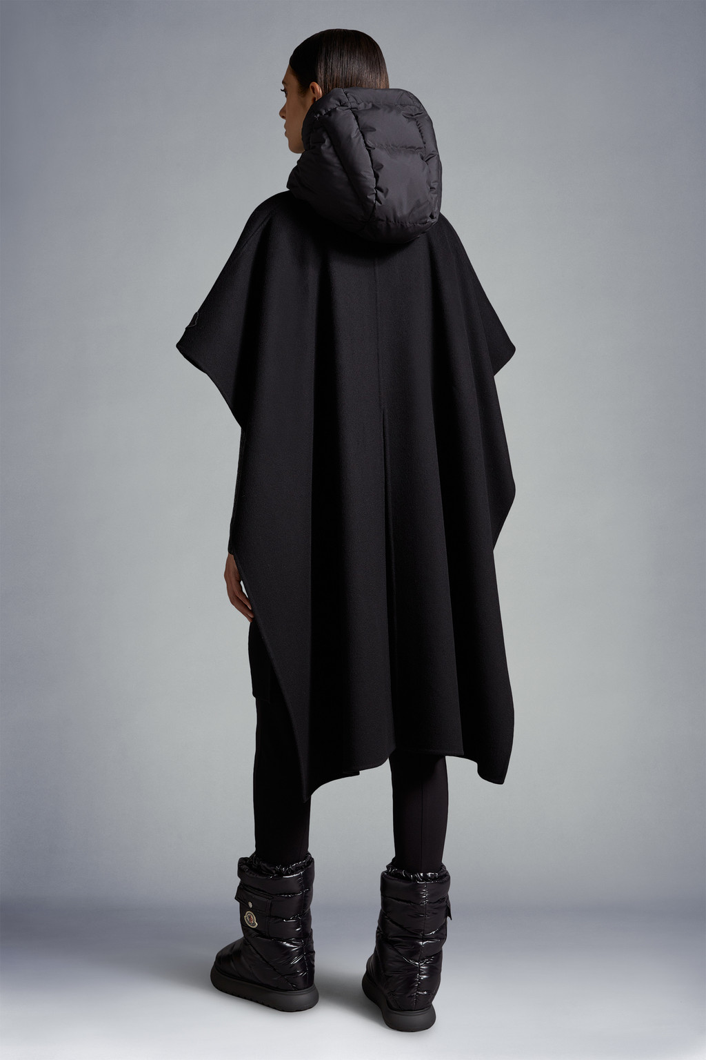 Black Wool Felt Cape - Capes for Women | Moncler DE