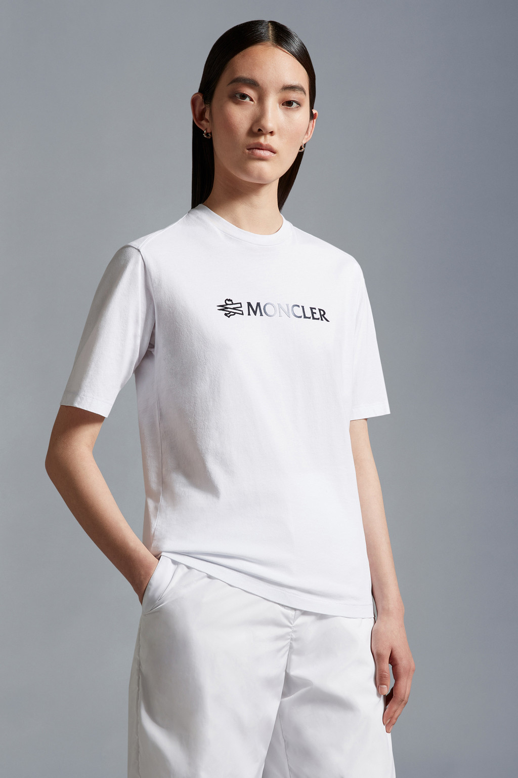 Optical White Logo T-Shirt - Tops & T-Shirts for Women | Moncler PL