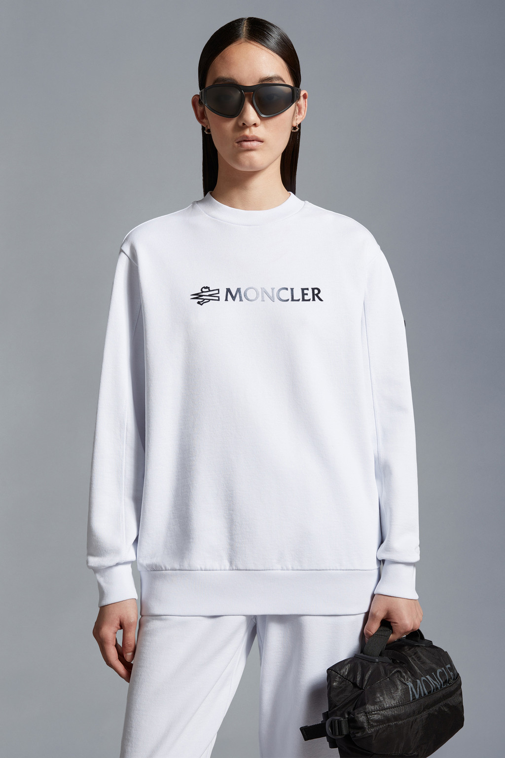 Sweatshirt mit Logo Optisches Weiß - Sweatshirts für Damen | Moncler DE