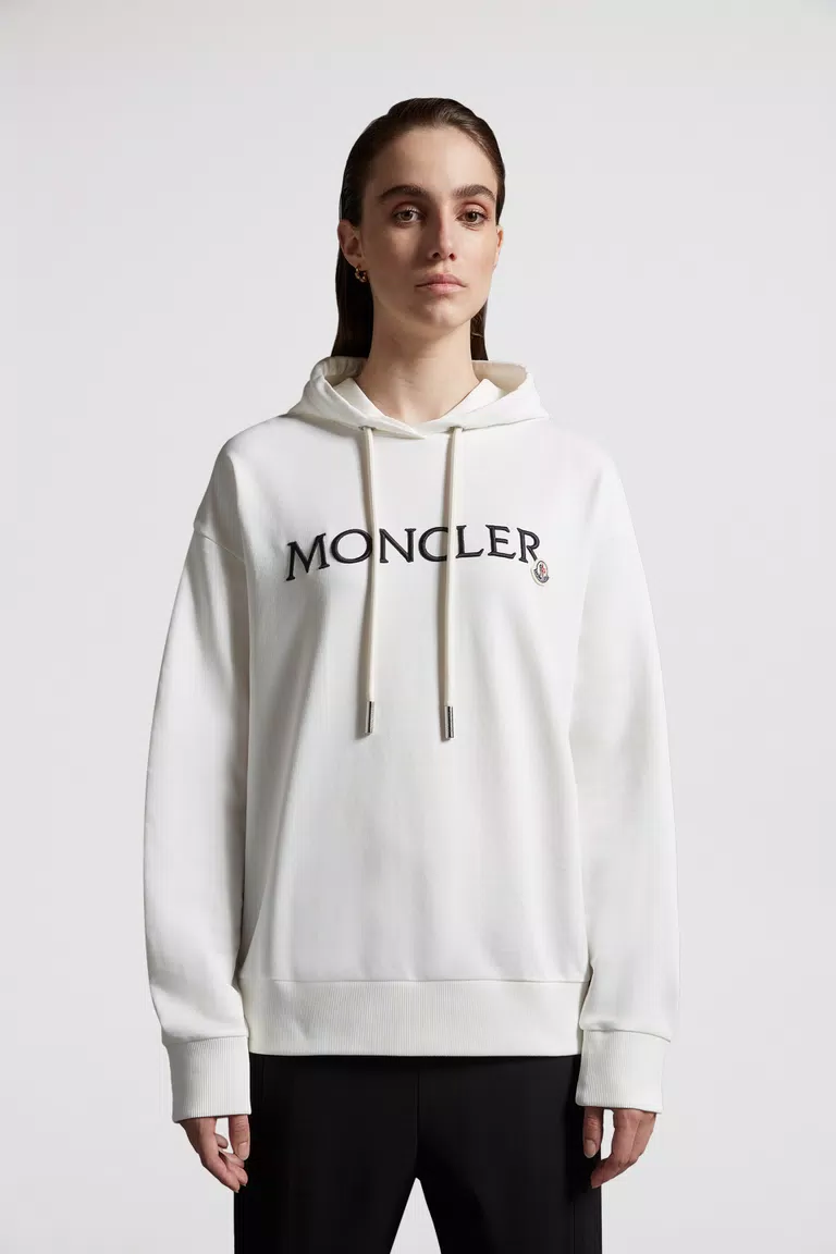 Sudadera Con Capucha Y Logotipo Blanco Sudaderas De Mujer Moncler Es