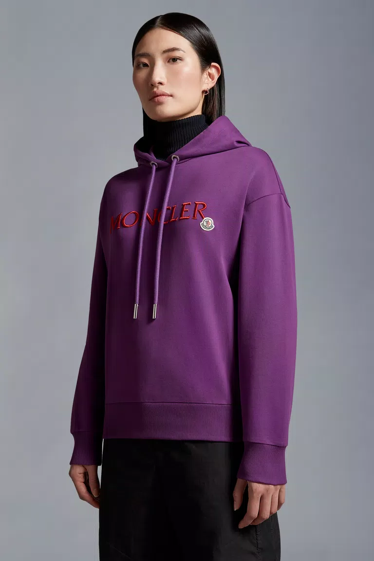 Sudadera Con Capucha Y Logotipo Violeta Sudaderas De Mujer Moncler Es