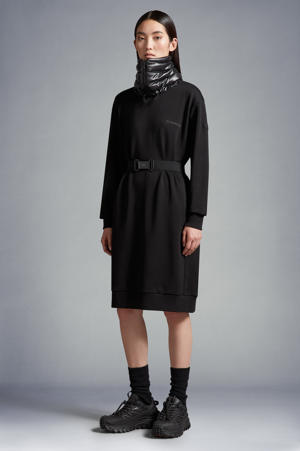 Dresses for Women - Black, Midi and Long Sleeve | Moncler CA