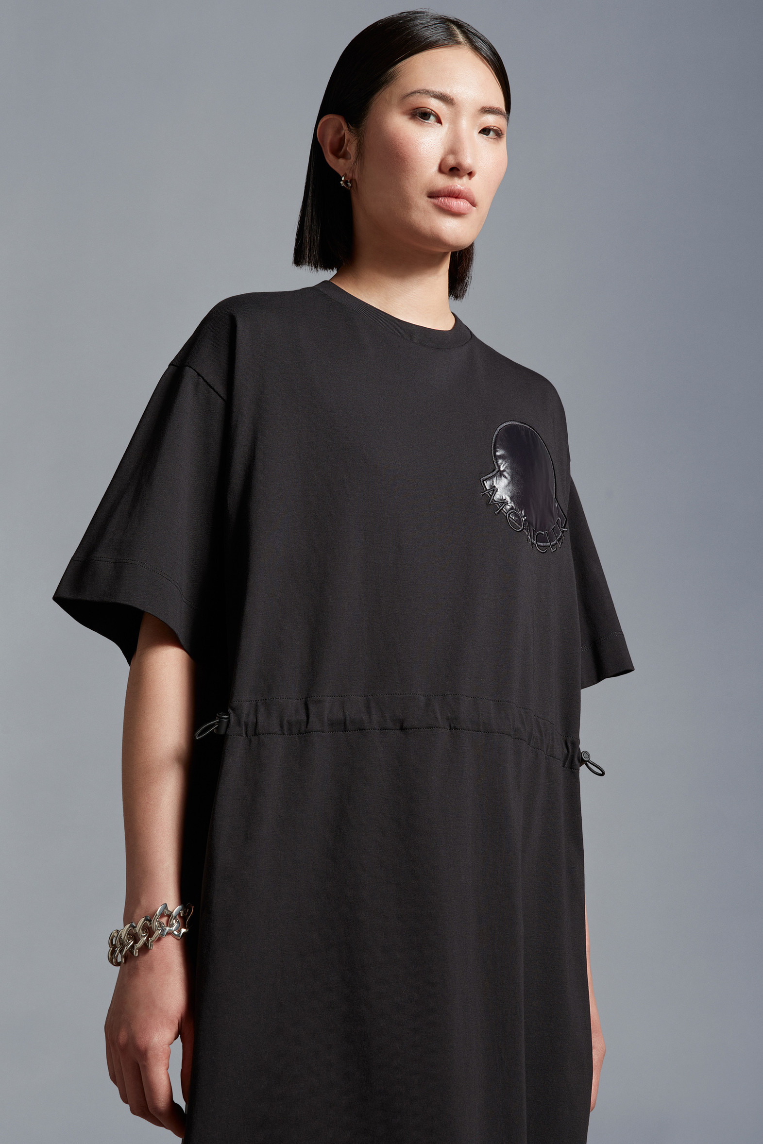 Black Cotton Dress - Dresses for Women | Moncler HR