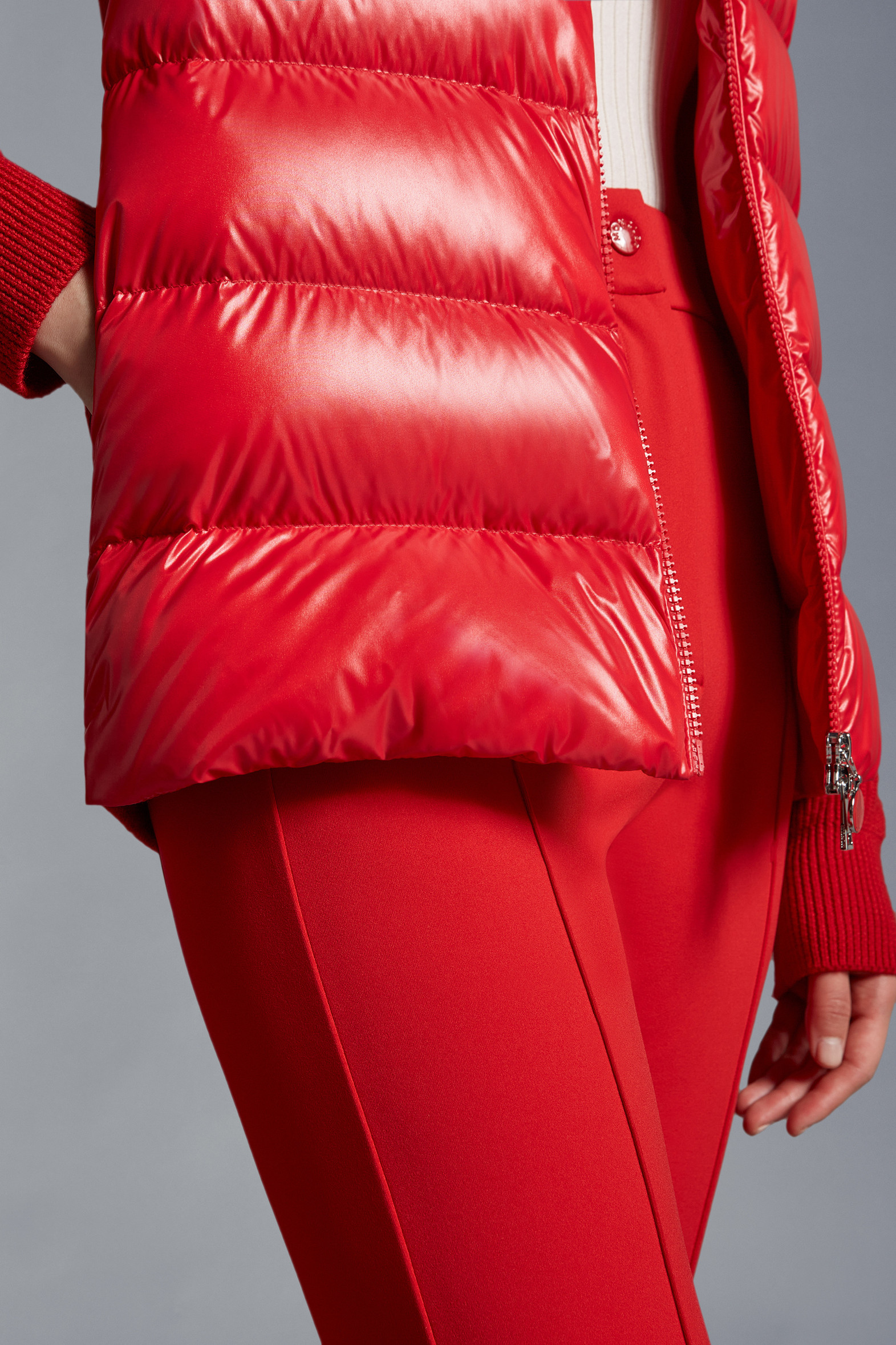 Scarlet Red Padded Wool Cardigan - Sweaters & Cardigans for Women ...