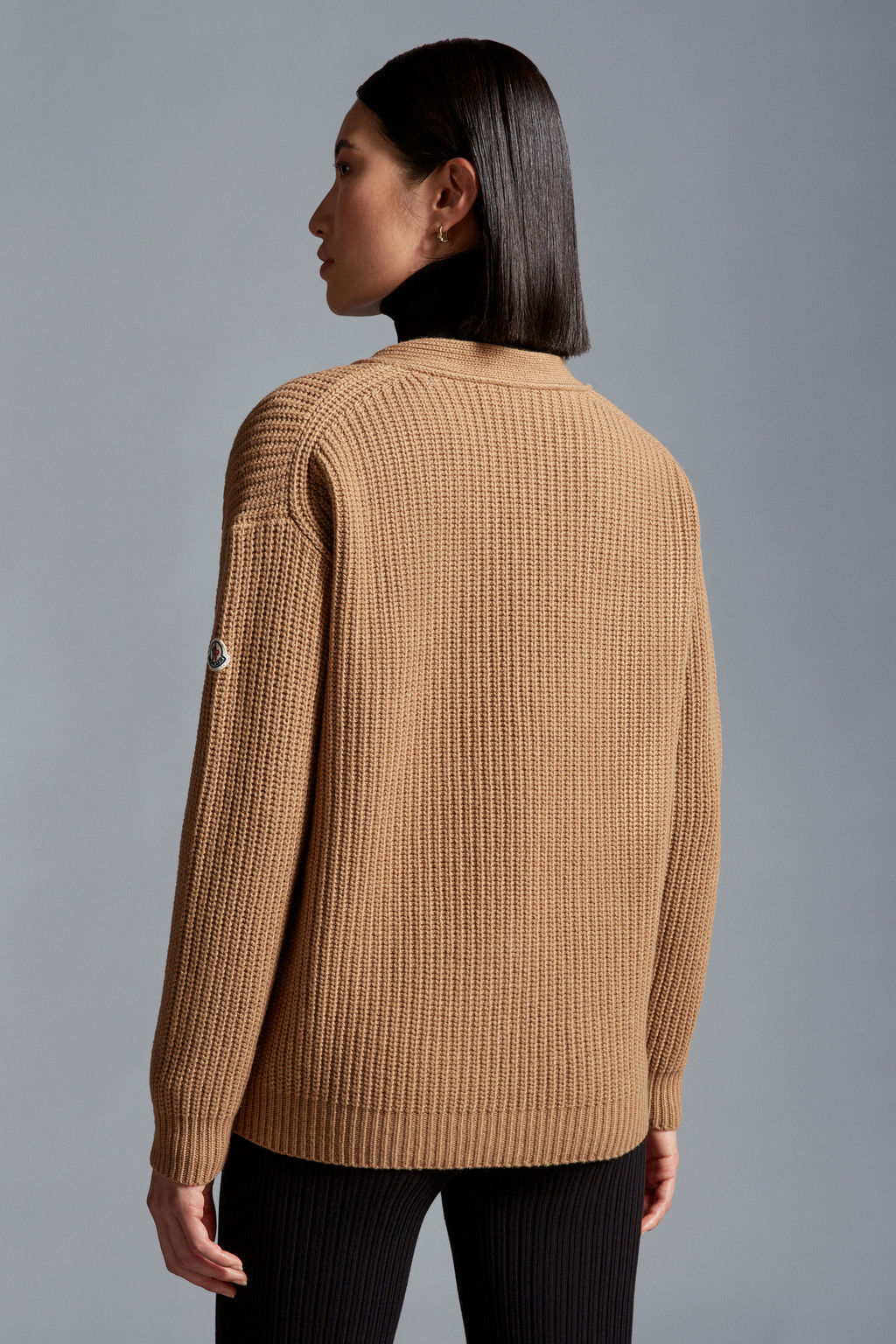 Camel Beige Wool & Cashmere Cardigan - Sweaters & Cardigans for Women ...