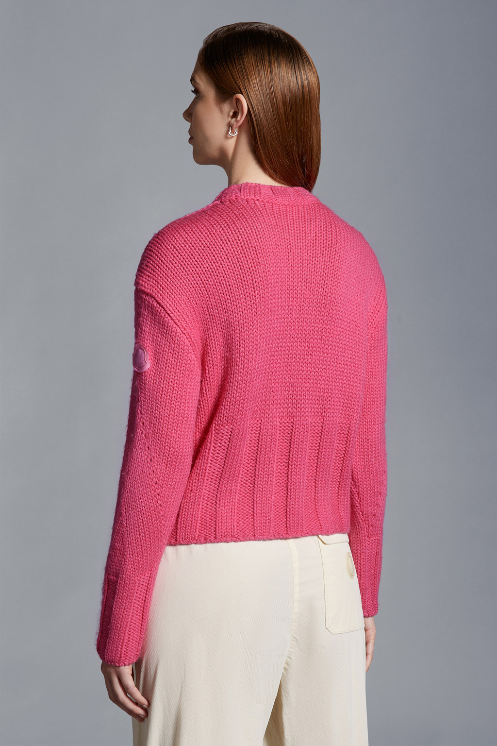 Pink Wool & Silk Jumper - Sweaters & Cardigans for Women | Moncler DE