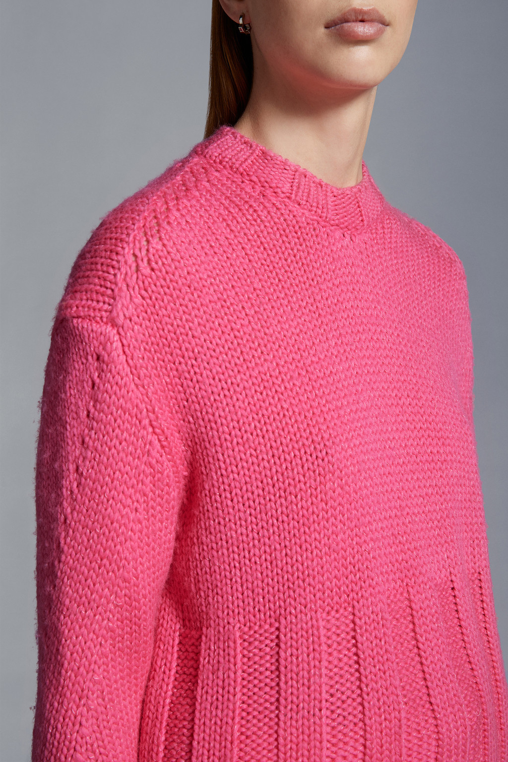 Pink Wool & Silk Jumper - Sweaters & Cardigans for Women | Moncler DE