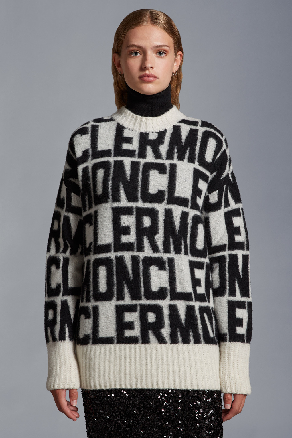 White & Red Logo Wool Jacquard Jumper - Sweaters & Cardigans for Women ...
