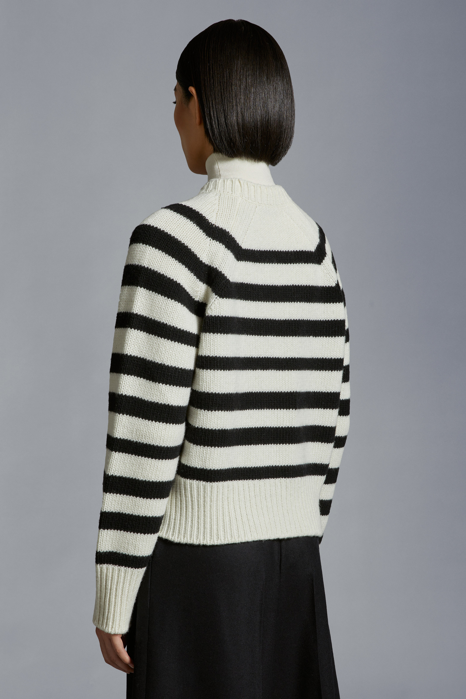 Black & White Striped Wool Jumper - Sweaters & Cardigans for Women ...