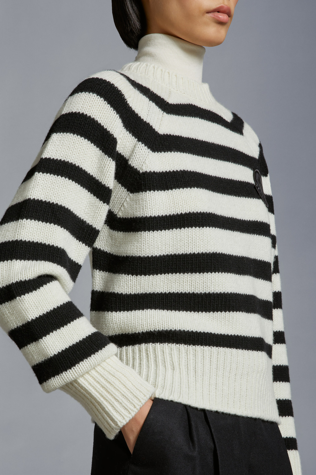 Black & White Striped Wool Jumper - Sweaters & Cardigans for Women ...