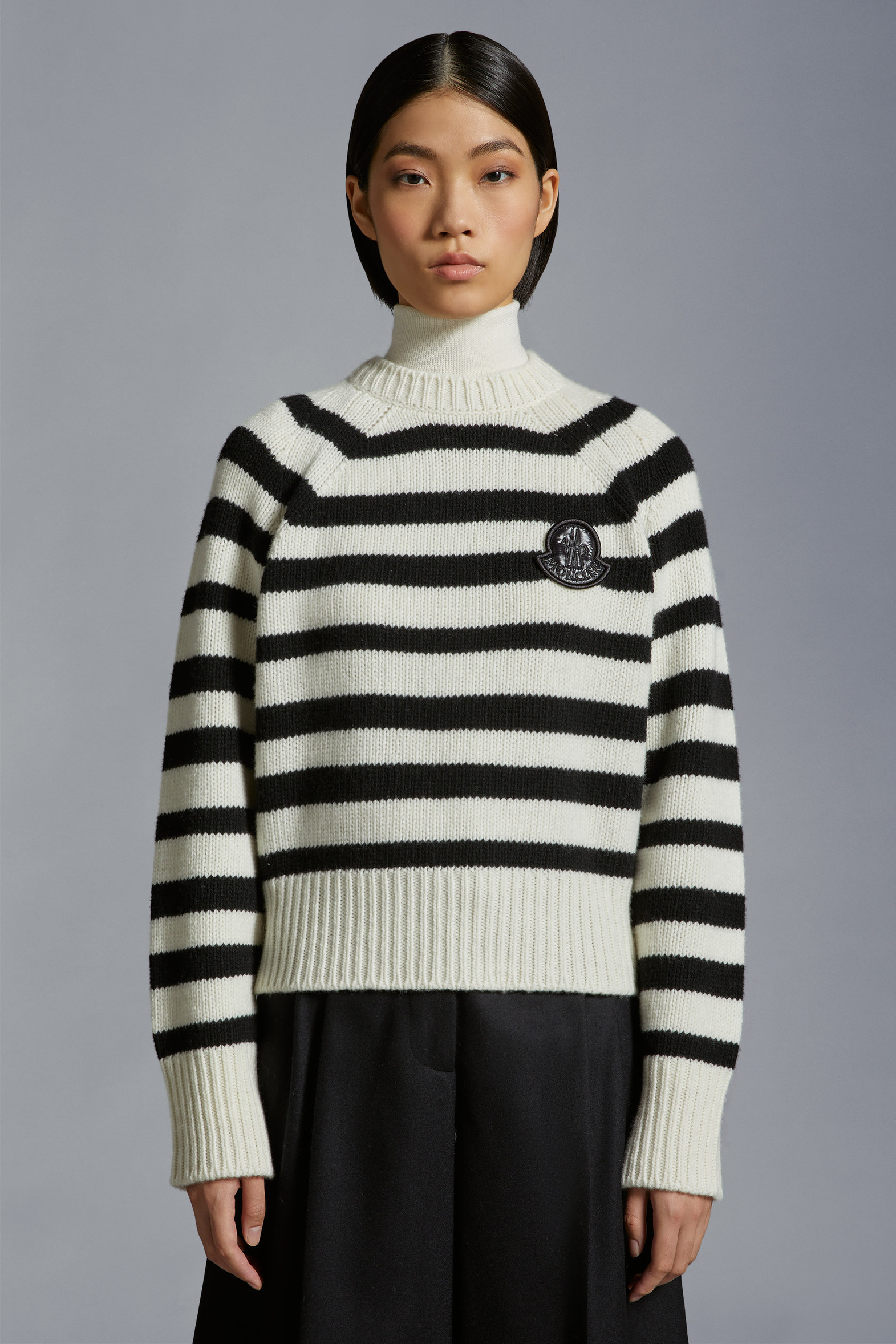 Black & White Striped Wool Jumper - Sweaters & Cardigans for Women ...