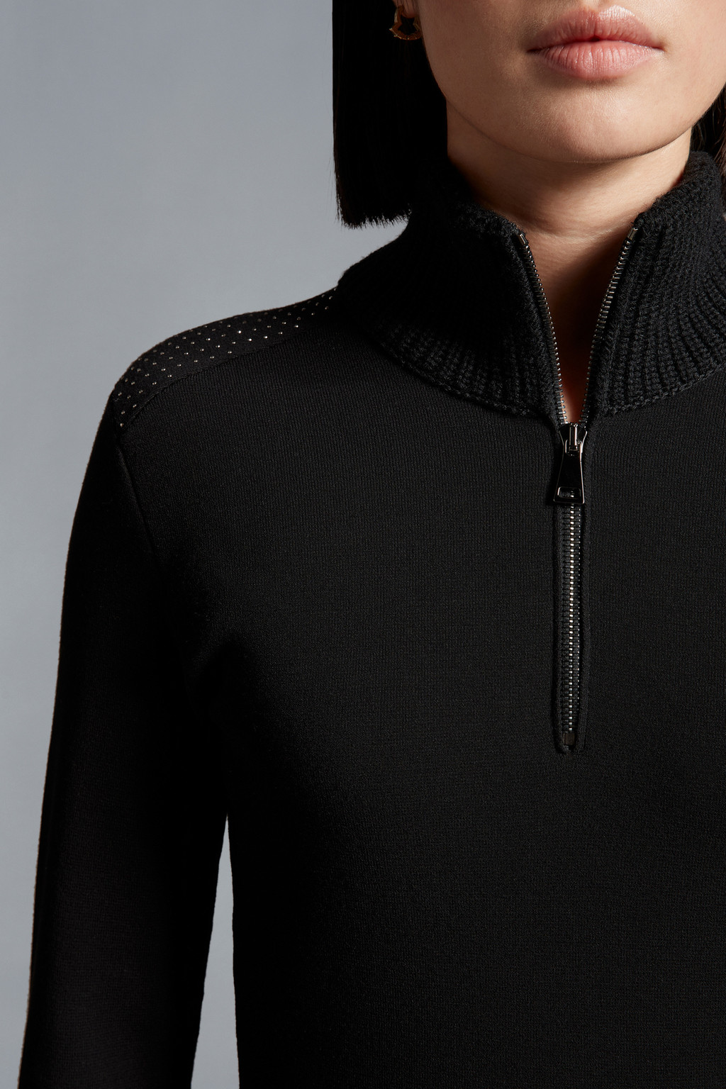 Black Knit Midi Dress - Dresses for Women | Moncler SK