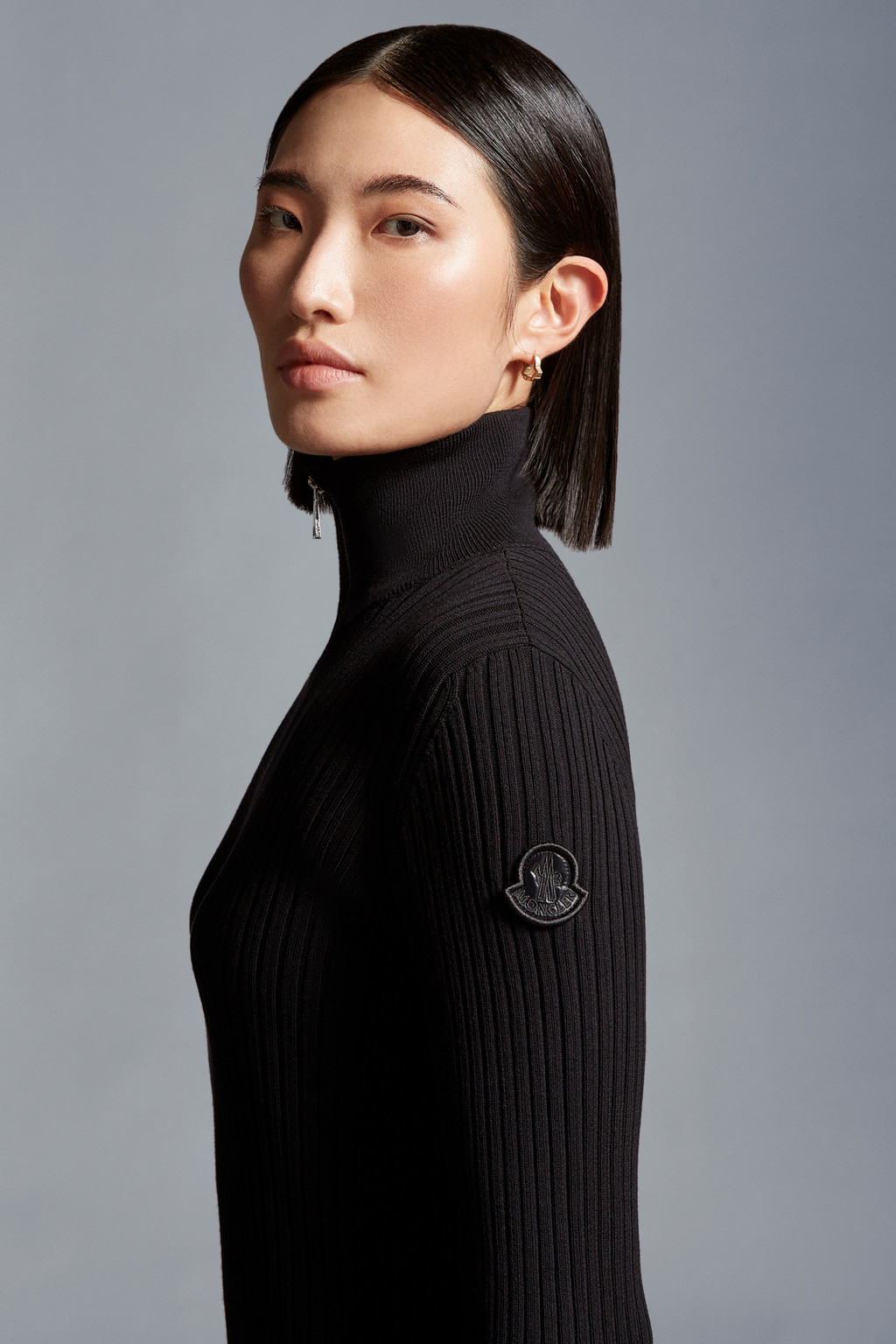 Black Crêpe Maxi Dress - Dresses for Women | Moncler NL