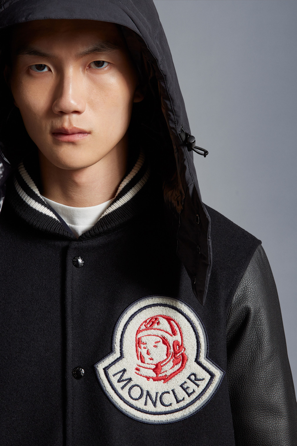 Black Durnan Down Varsity Jacket - for Special Projects | Moncler MT