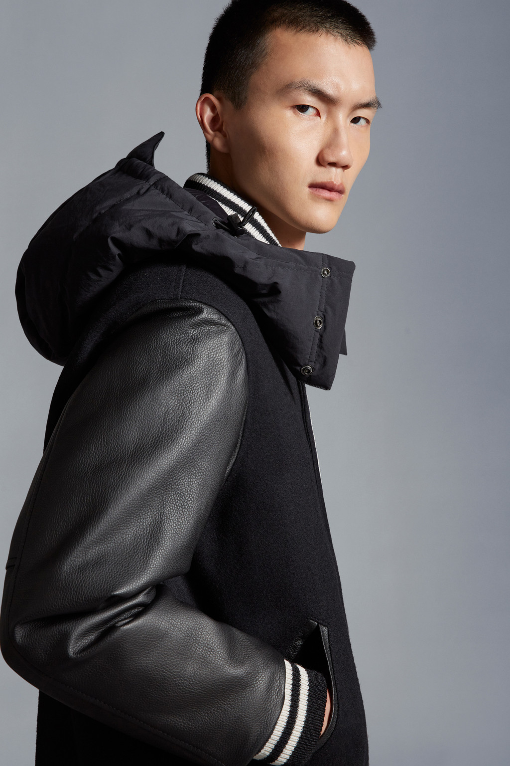 Black Durnan Down Varsity Jacket - for Special Projects | Moncler MT