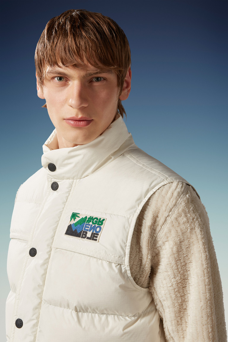 White Arpasson Down Gilet - Vests for Men | Moncler SK