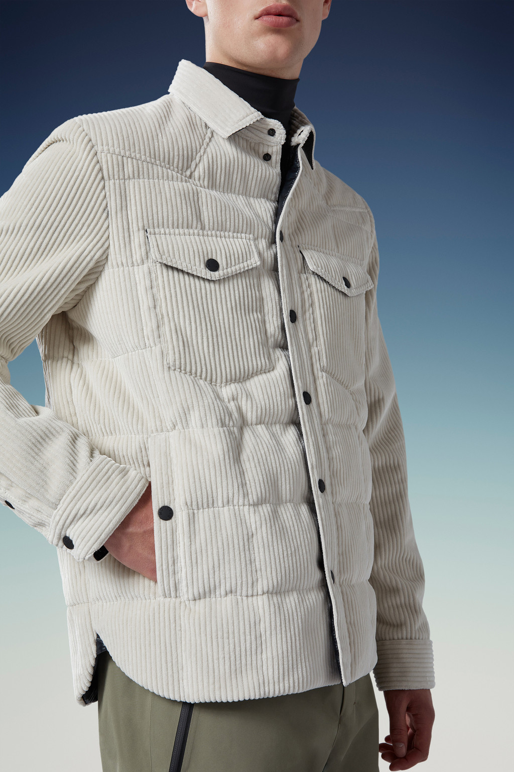 White Gelt Down Shacket - Short Down Jackets for Men | Moncler NL