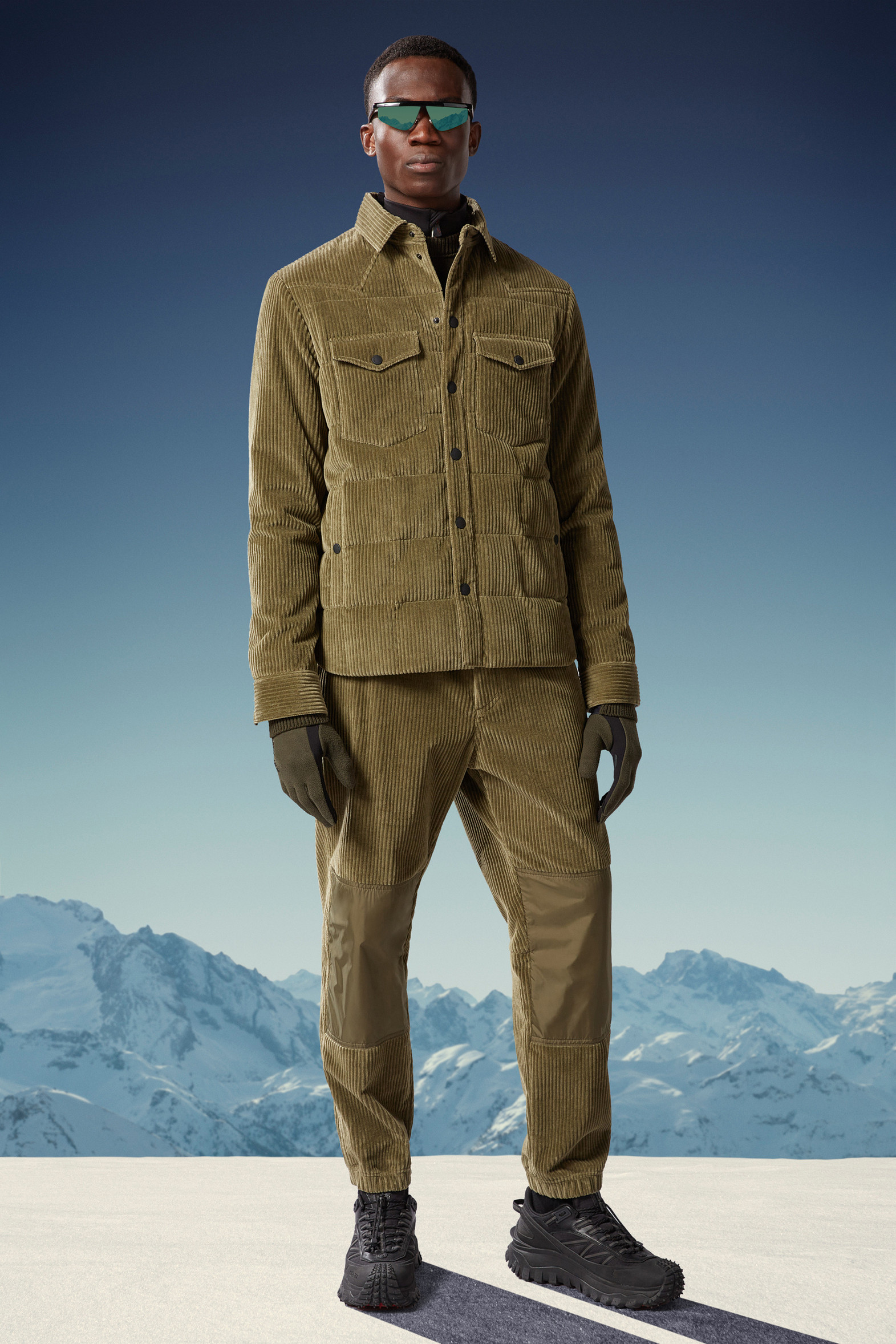 Olive Green Gelt Down Shacket - Short Down Jackets for Men | Moncler HK