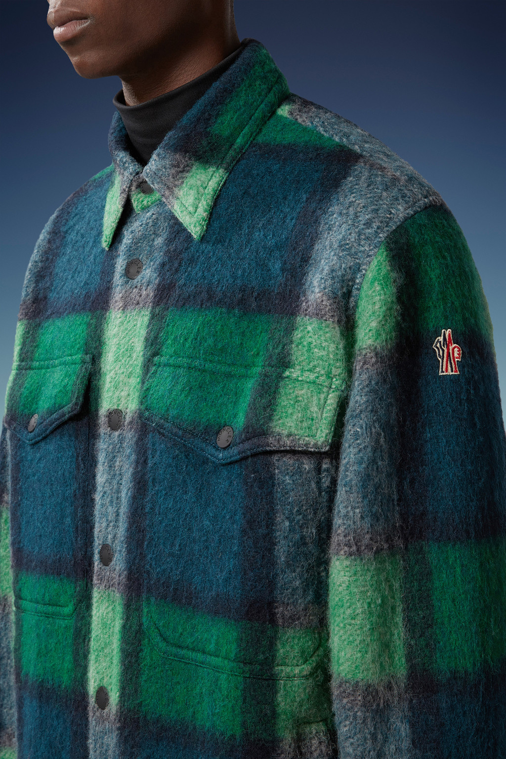 Multicolour Waier Wool Shacket - Apres Ski for Men | Moncler LU