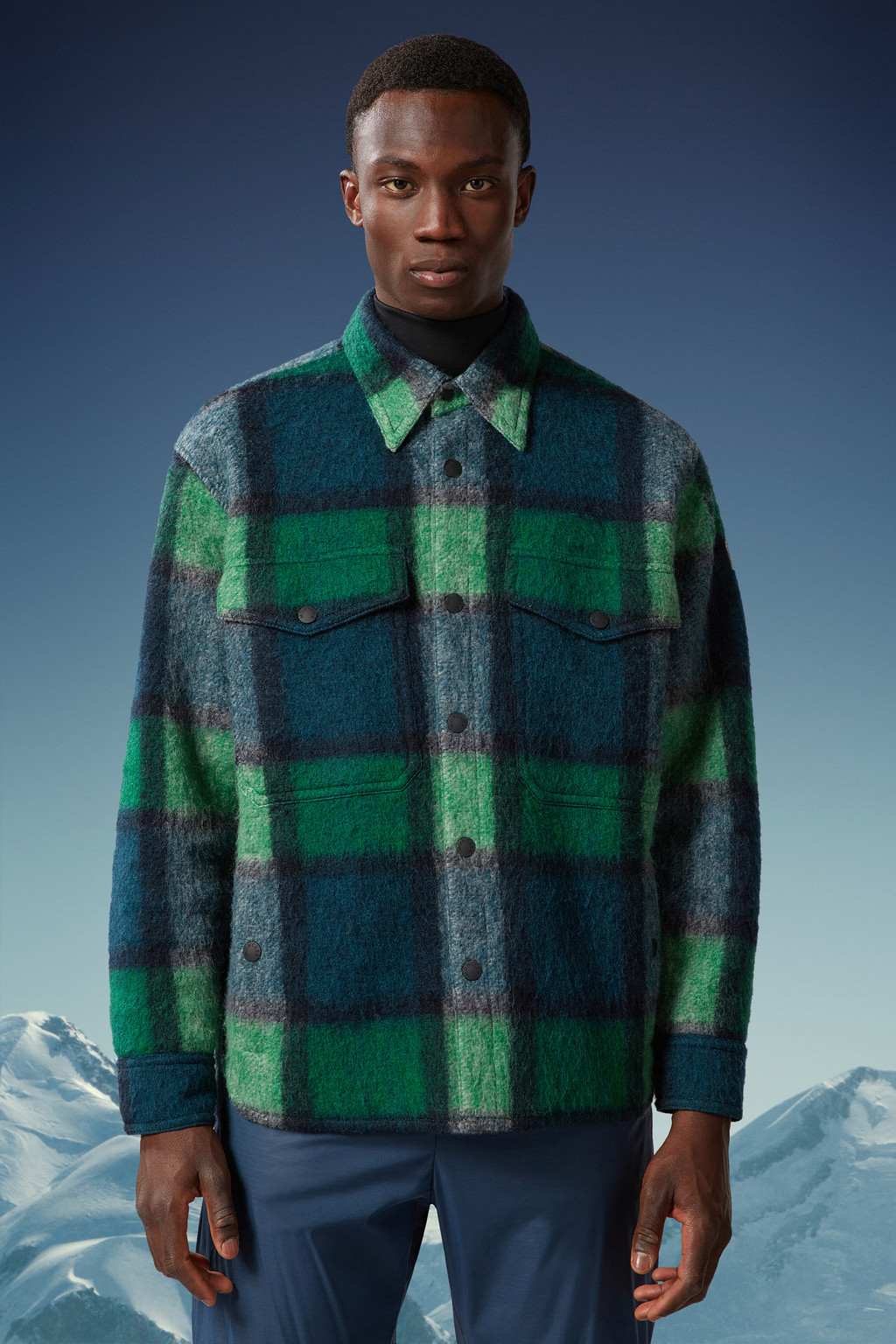 Shacket en laine Waier Multicolore - Après Ski Homme | Moncler CH