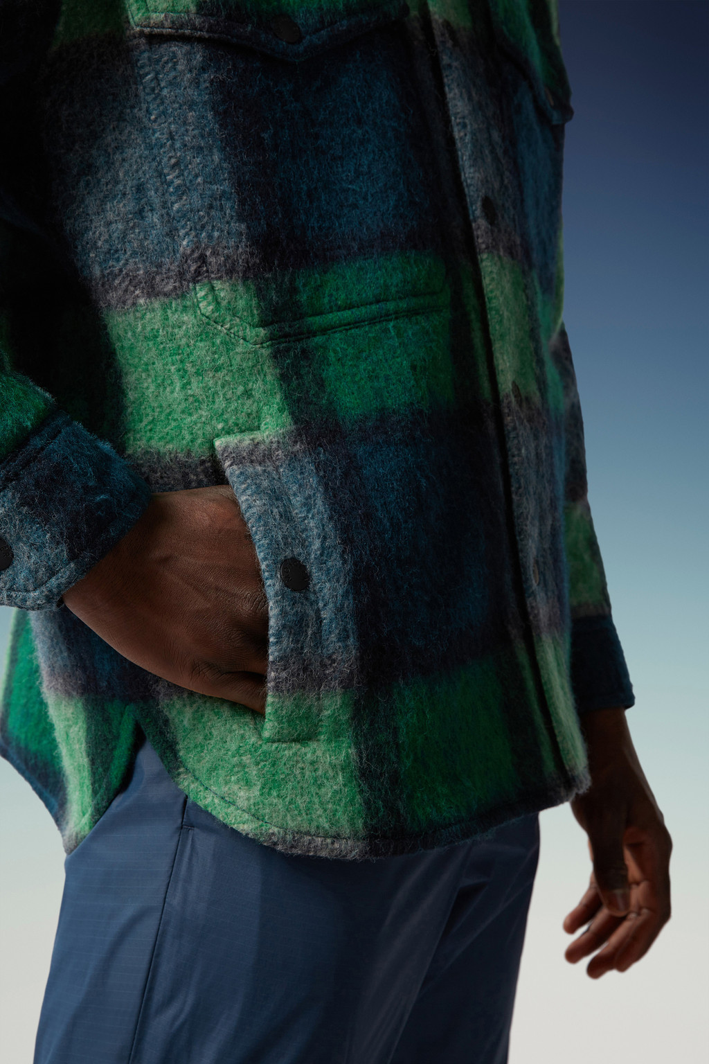 Multicolour Waier Wool Shacket - Apres Ski for Men | Moncler LU