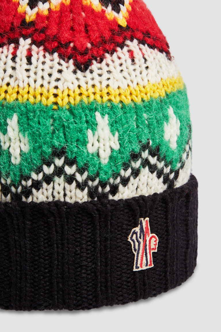 Bonnet en jacquard d'alpaga et laine Blanc Optique - Chapeaux & Bonnets ...