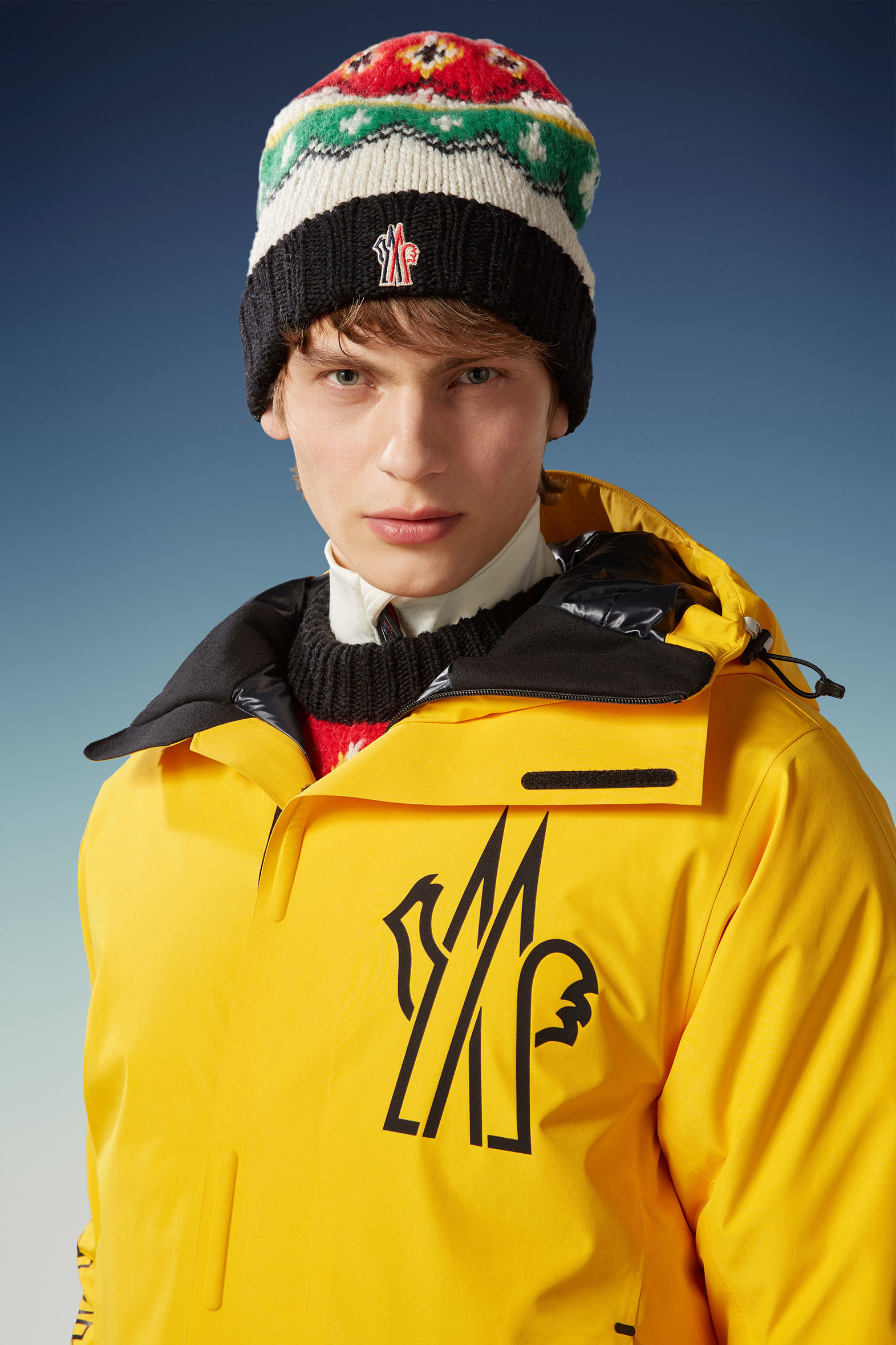 Bonnet en jacquard d'alpaga et laine Blanc Optique - Chapeaux & Bonnets ...