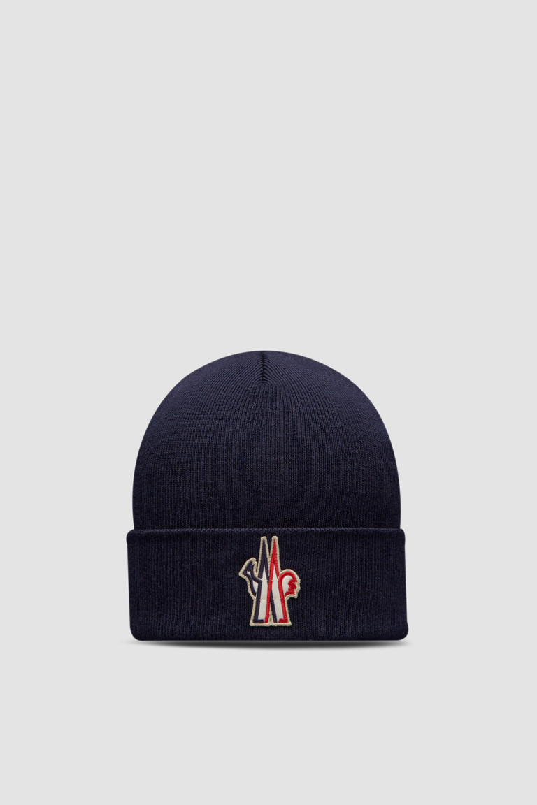 Bonnet en pure laine Bleu marine - Chapeaux & Bonnets Homme | Moncler FR