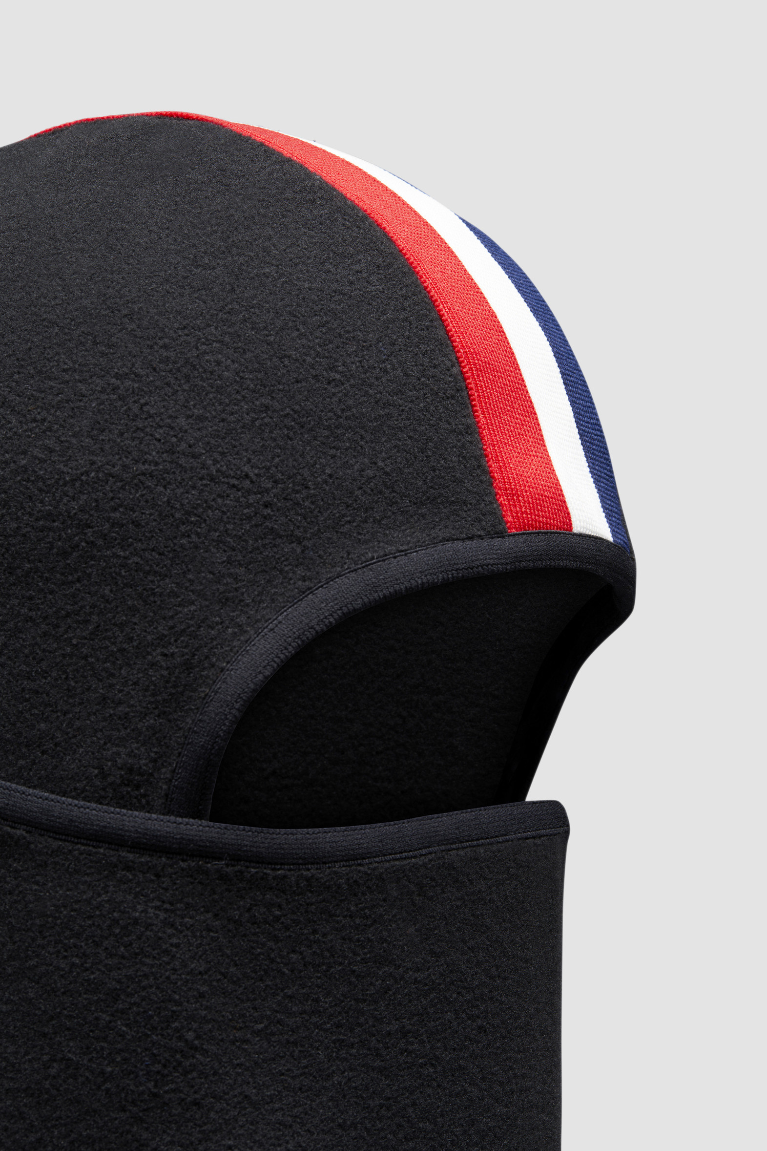 Black Tricolor Fleece Balaclava - Scarves & Gloves for Men | Moncler HR