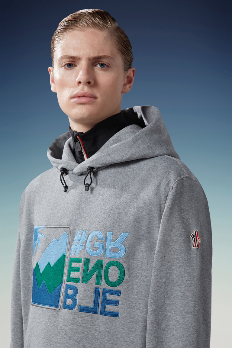 Gray Mountain Logo Hoodie - Sweatshirts for Men | Moncler SK