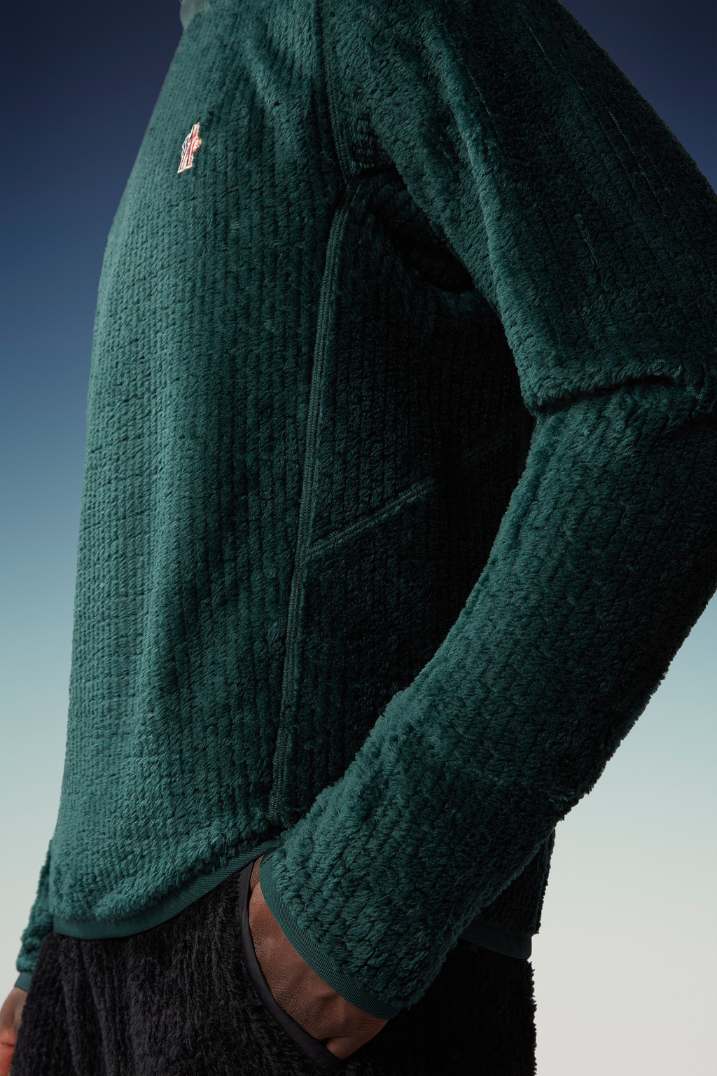 Emerald Green Fleece Sweatshirt - Sweatshirts for Men | Moncler FR