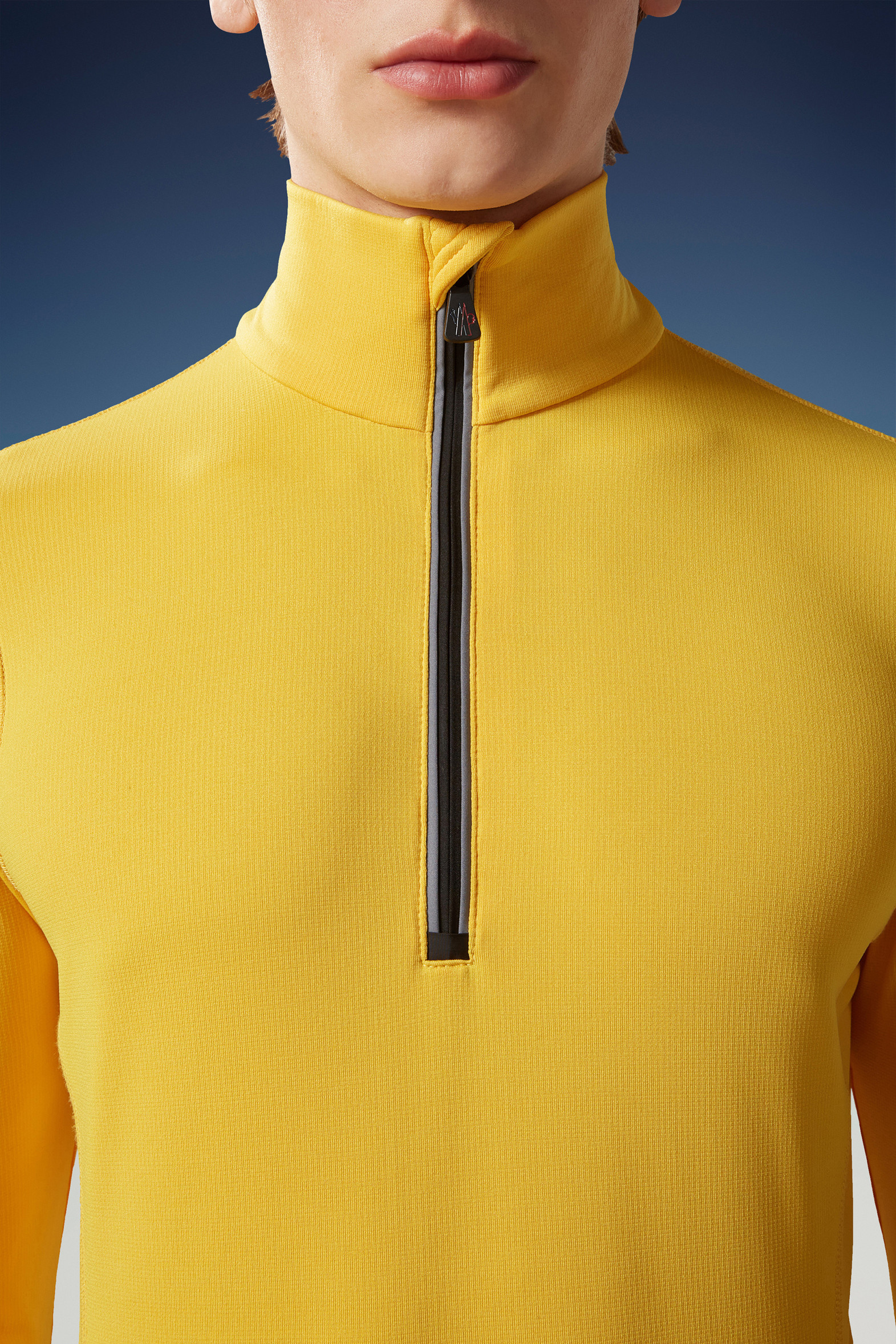 Sunny Yellow Base Layer polo neck - Sweatshirts for Men | Moncler HK