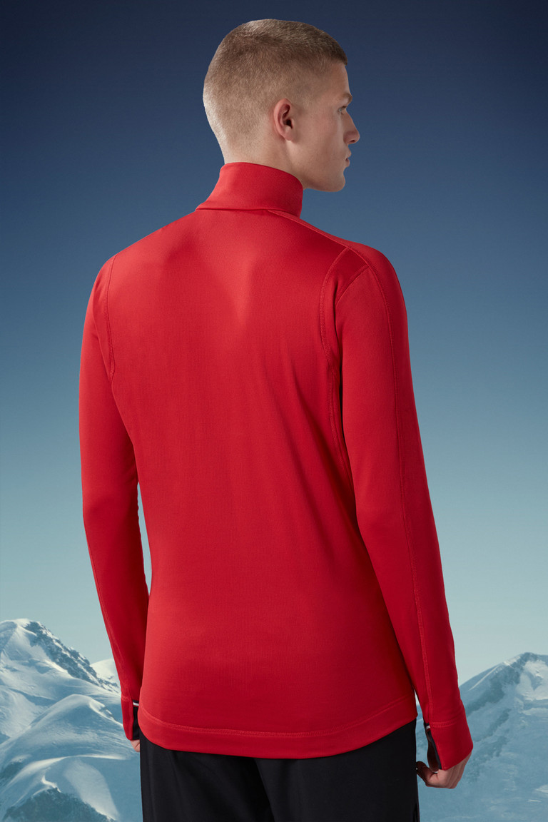Fire Red Base Layer polo neck - Sweatshirts for Men | Moncler NL