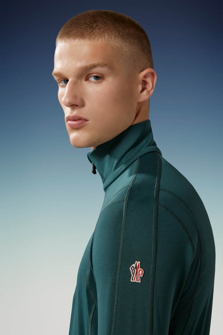 Dark Green Base Layer polo neck - Sweatshirts for Men | Moncler BG