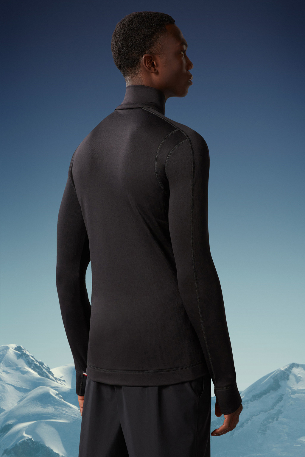Black Base Layer polo neck - Sweatshirts for Men | Moncler DK