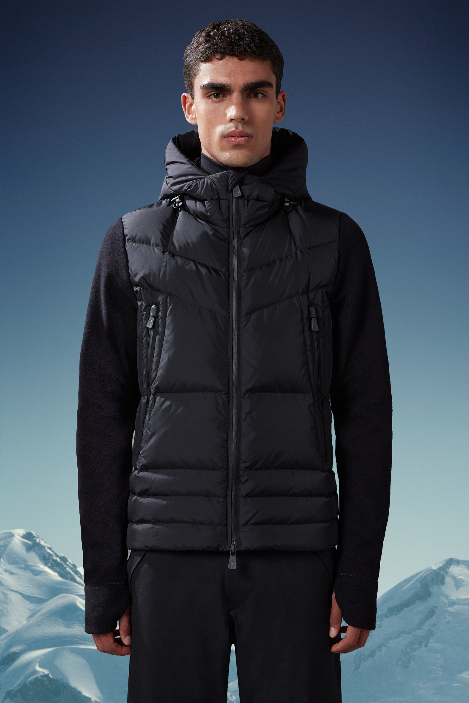 Black Padded Fleece Hoodie - Sweatshirts for Men | Moncler SG