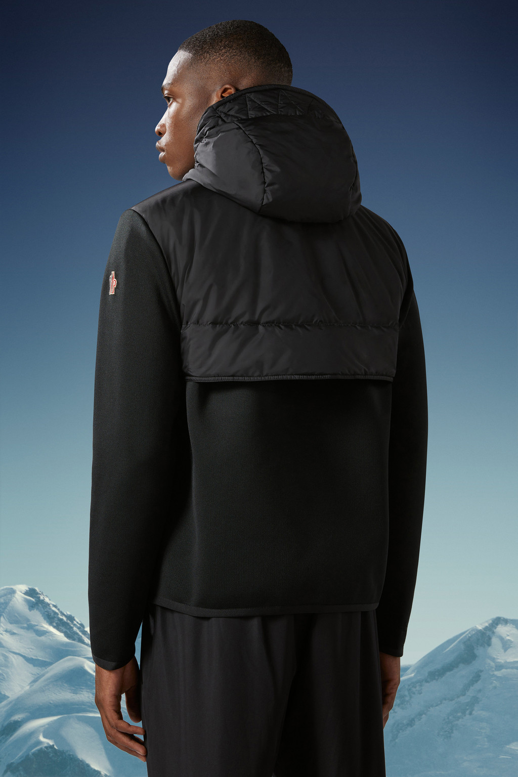 Black Padded Zip-Up Cardigan - Sweaters & Cardigans for Men | Moncler JP