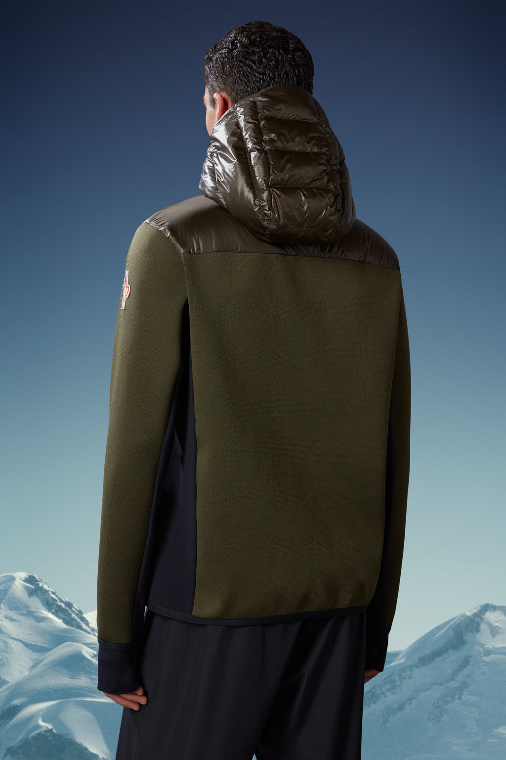 Green Padded Zip-Up Hoodie - Sweaters & Cardigans for Men | Moncler HK